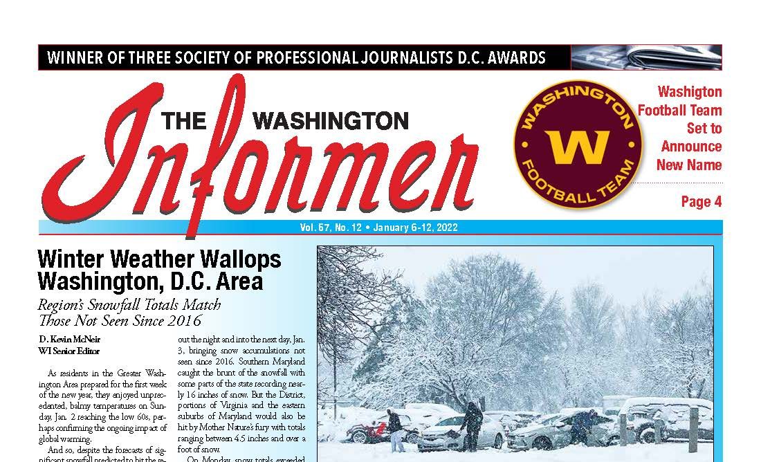 1-6-2022 Informer Edition - The Washington Informer